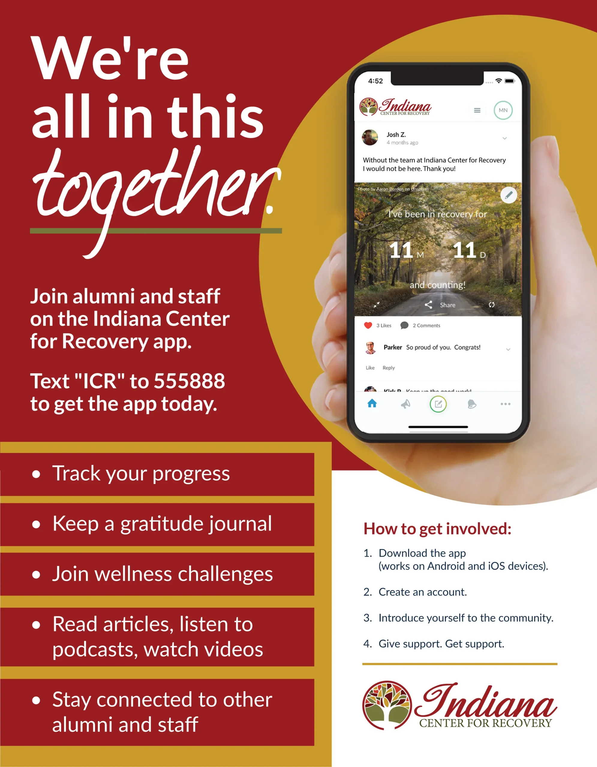 Indiana Center for Recovery Launches new Alumni App - Indiana Center ...
